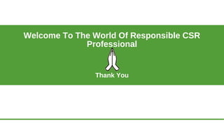 Corporate r esponsibility basic learning | PPT