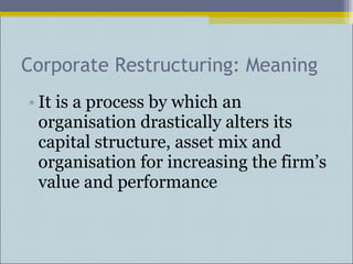 Corporate Restructuring-B.v.Raghunandan | PPT