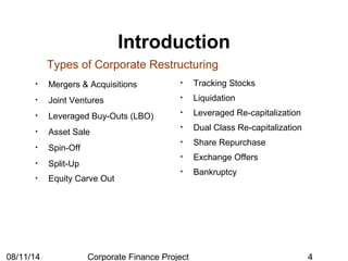 Corporate Restructuring - A Financial Perspective | PPT