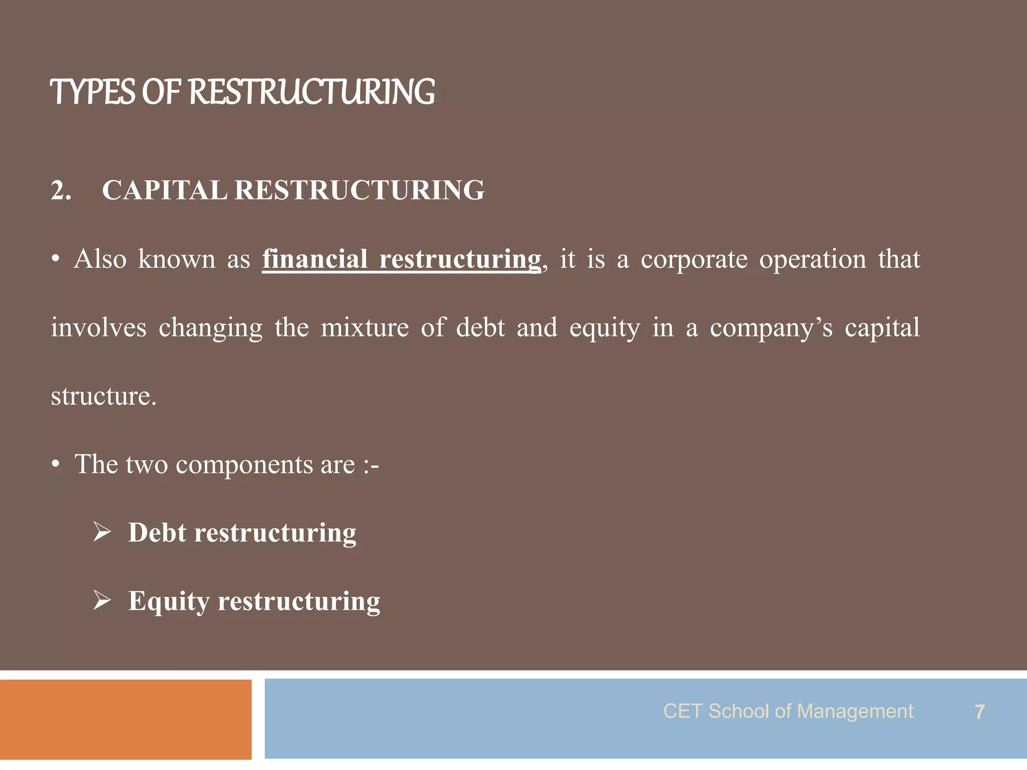 Corporate restructuring | PPTX