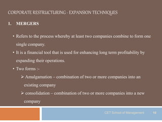 Corporate restructuring | PPTX
