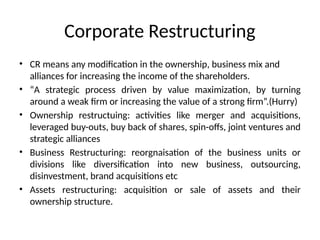 Merger acquisition Corporate Restructuring.pptx