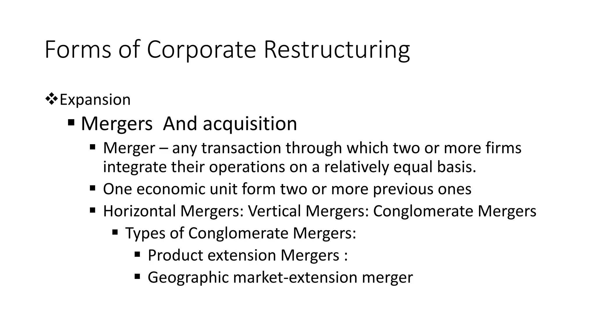 corporate restructuring PPT for strategic management | PPTX