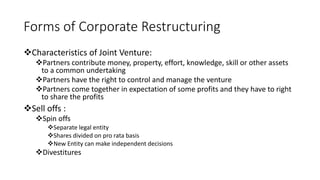 corporate restructuring PPT for strategic management | PPTX