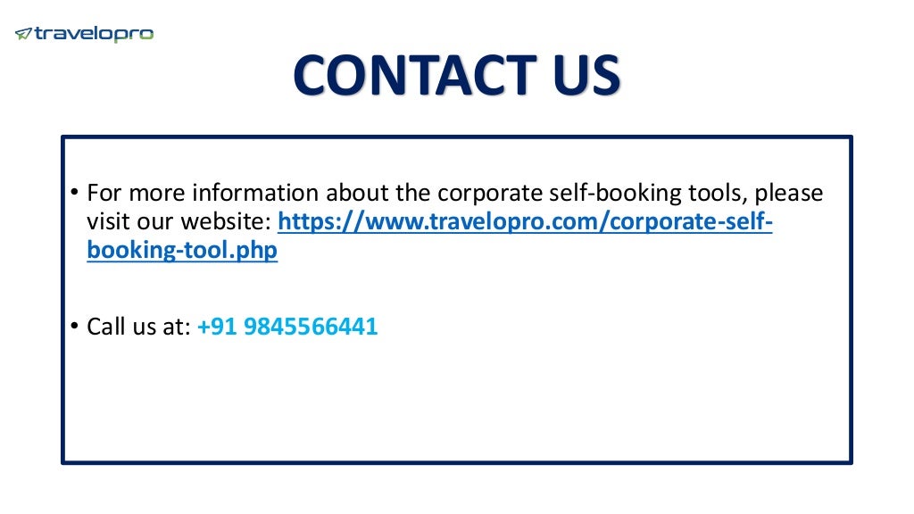 Corporate Self Booking Tool (CSBT) | PPTX