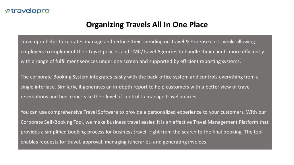 Corporate Self Booking Tool (CSBT) | PPT
