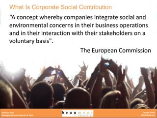 Business Case For Corporate Social Responsibility & Contribution | PPTX