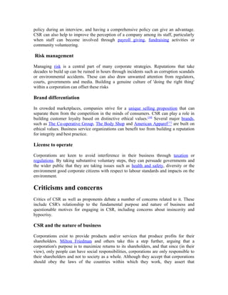 Corporate social responsibility | DOC