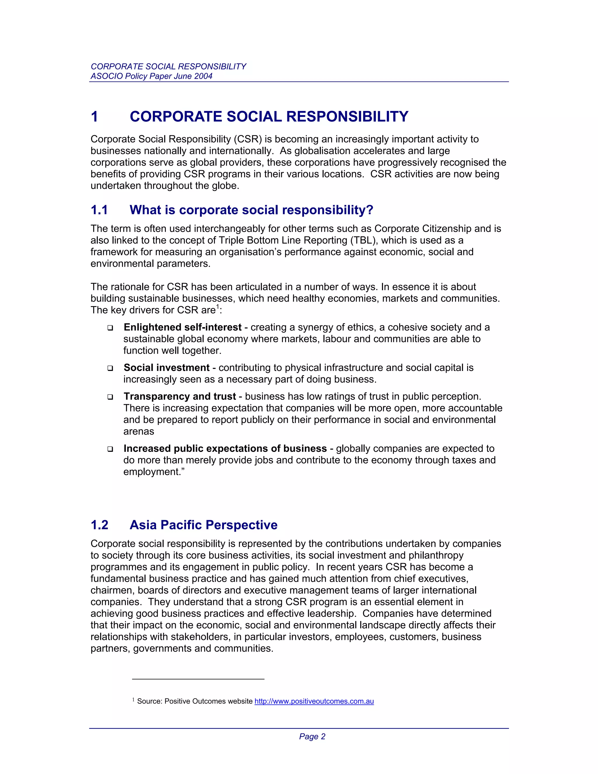 Corporate social responsibility | PDF