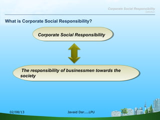 Corporate social responsibility | PPT