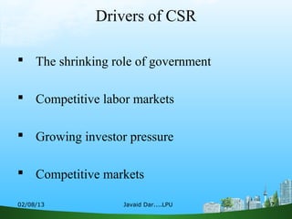 Corporate social responsibility | PPT