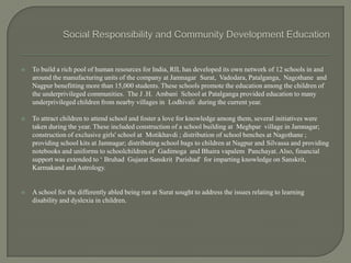 Corporate social responsibility of RIL | PPTX