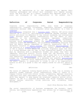 Corporate social responsibility | DOCX