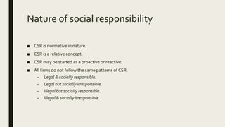 Corporate social responsibility | PPTX | Business | Business and Finance
