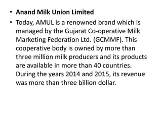 CSR OF AMUL ppt, Corporate social responsibility of Amul (Anand Milk ...