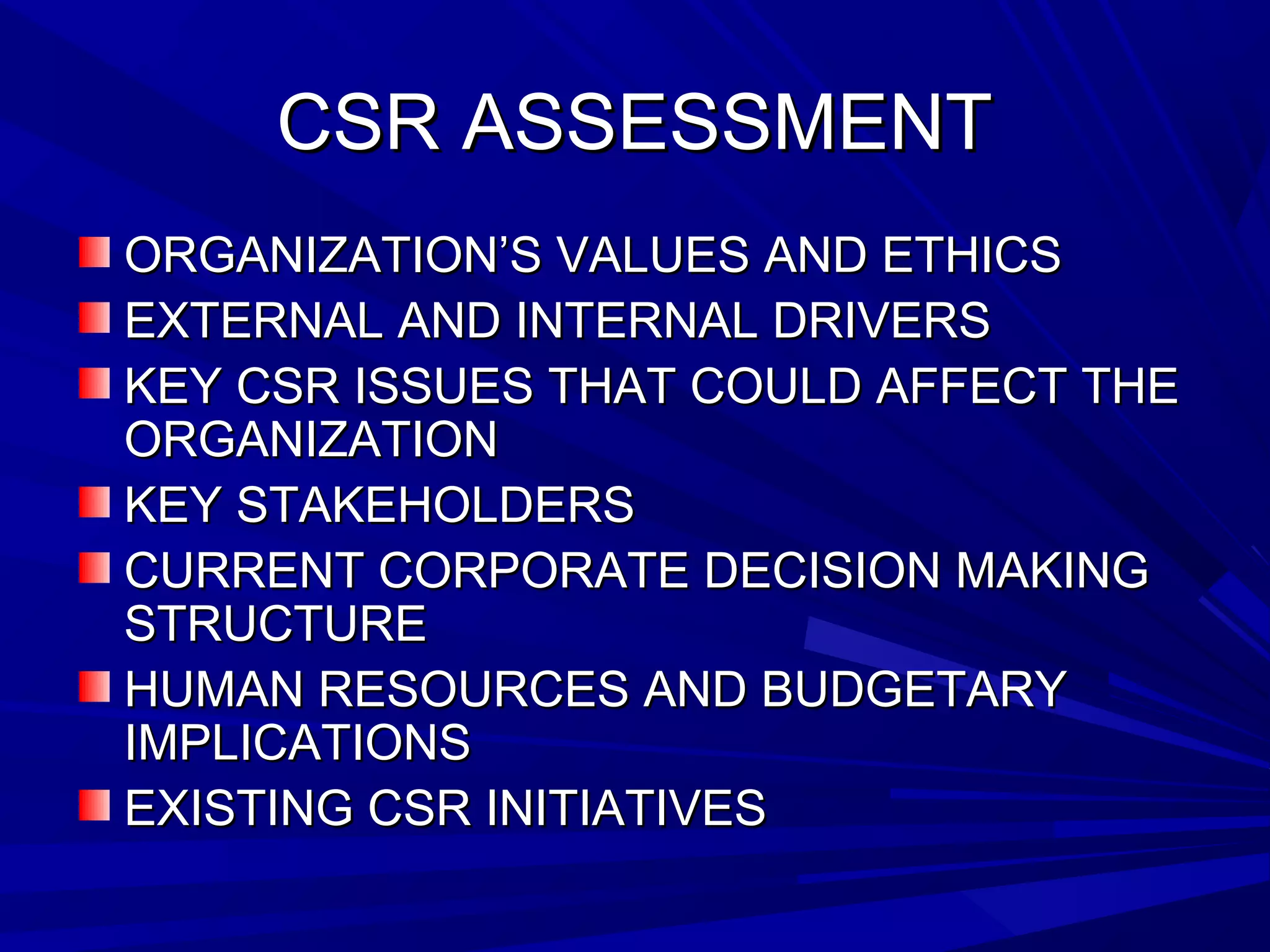 Corporate social responsibility - presentation | PPT