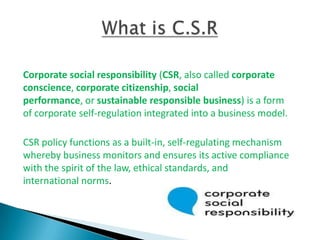 Corporate social responsibility (1) | PPTX