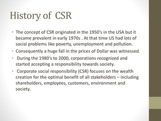 Corporate social responsibility (CSR) | PPTX