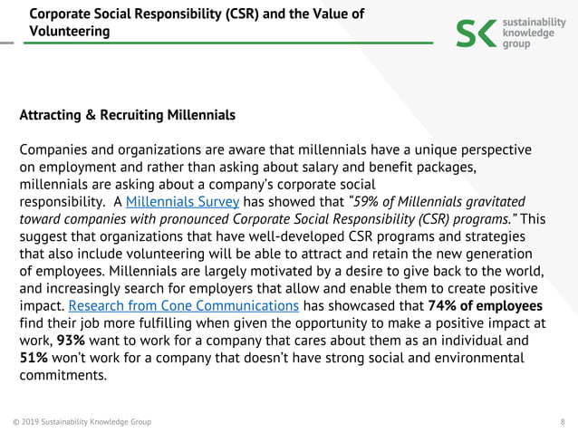 Corporate Social Responsibility (CSR) and the Value of Volunteering | PPT