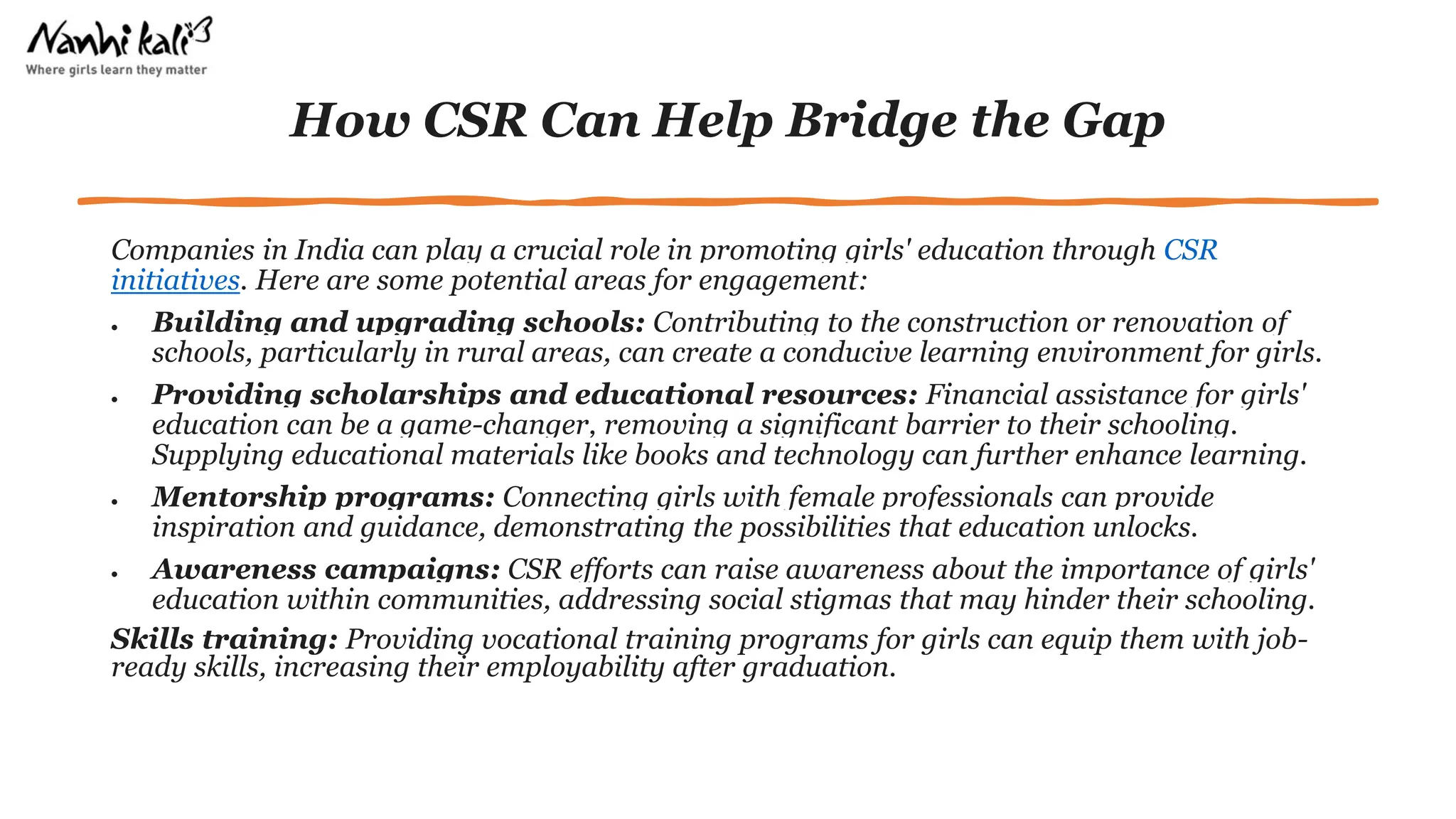 Corporate Social Responsibility (CSR) & Girls' Education in India.pptx