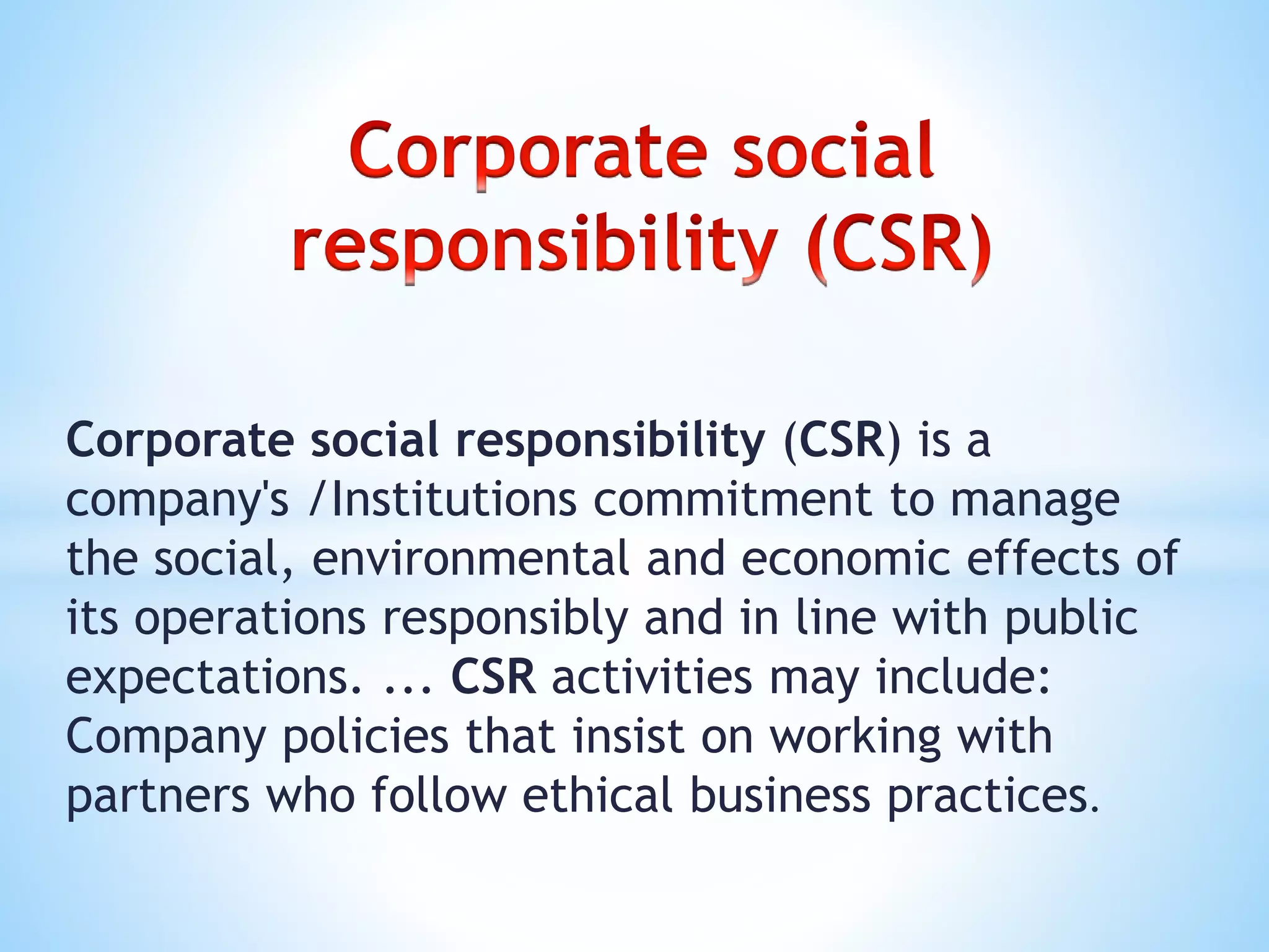 Corporate social responsibility (CSR) on Hospitals | PPTX