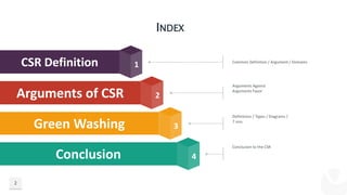 Corporate social responsibility and Green washing | PPTX