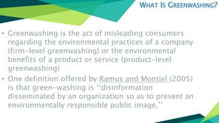 Corporate social responsibility and Green washing | PPT