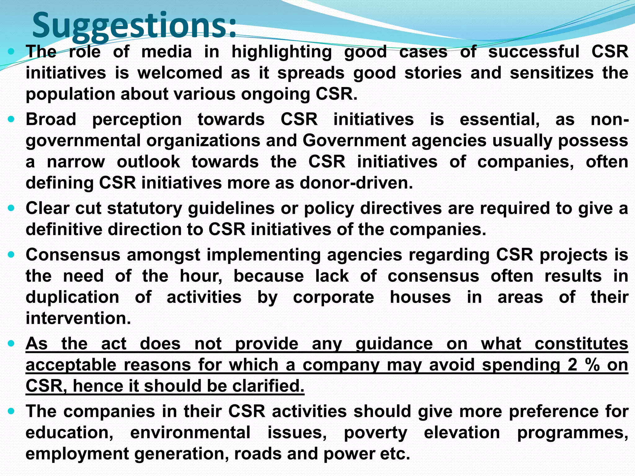 Corporate social responsibility in india | PPTX