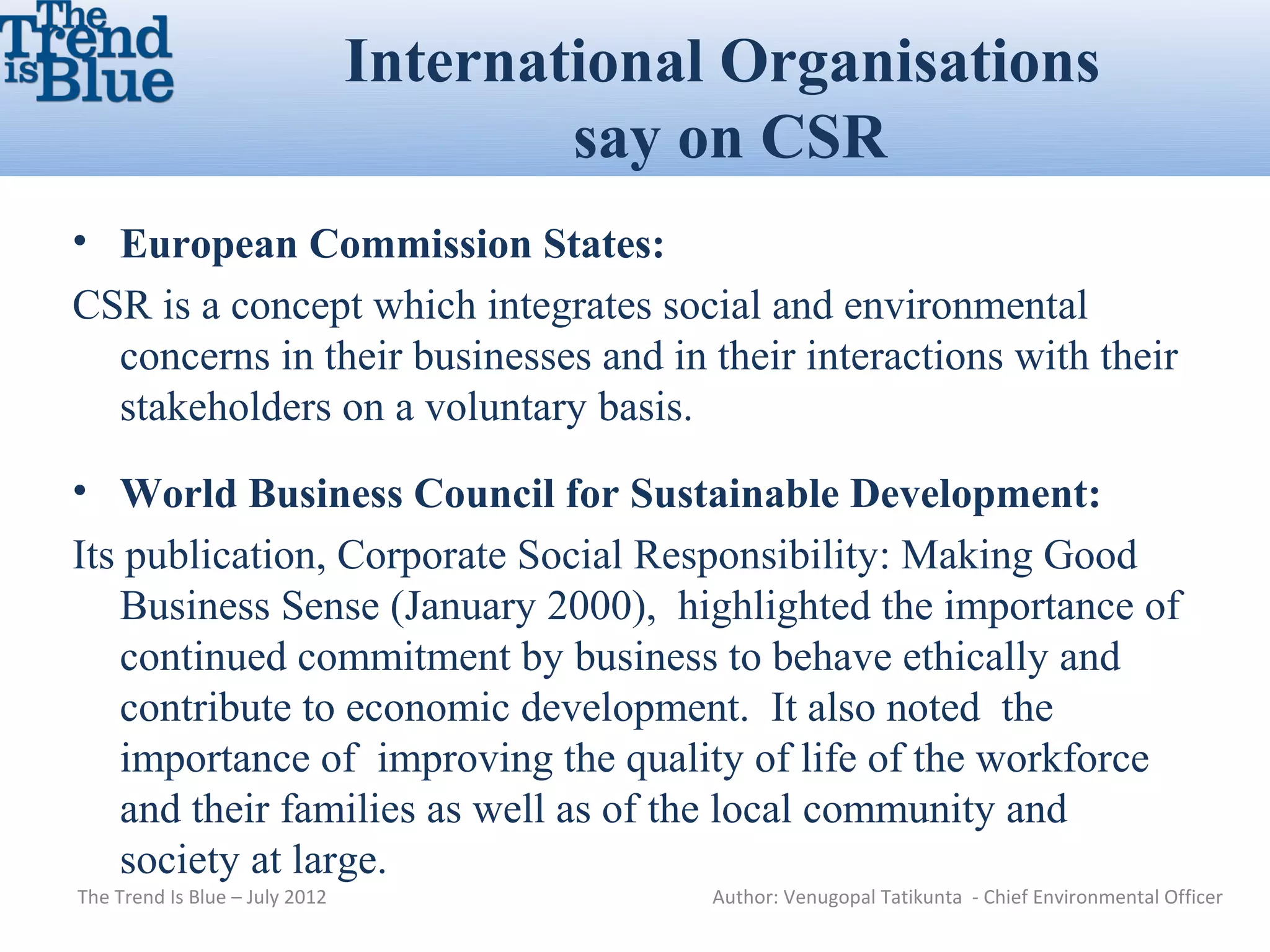 Corporate social responsibility in india | PPT
