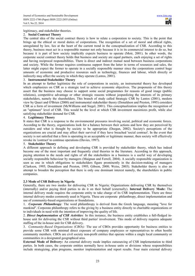 Corporate social responsibility in nigerian banking industry | PDF