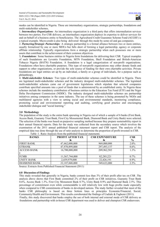 Corporate social responsibility in nigerian banking industry | PDF