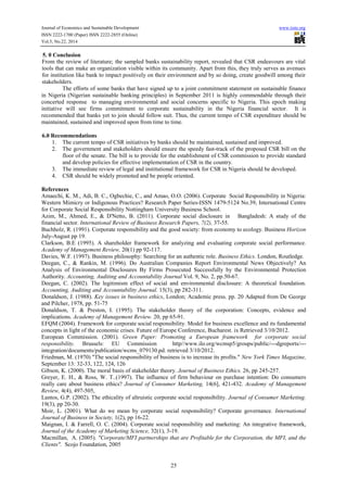 Corporate social responsibility in nigerian banking industry | PDF