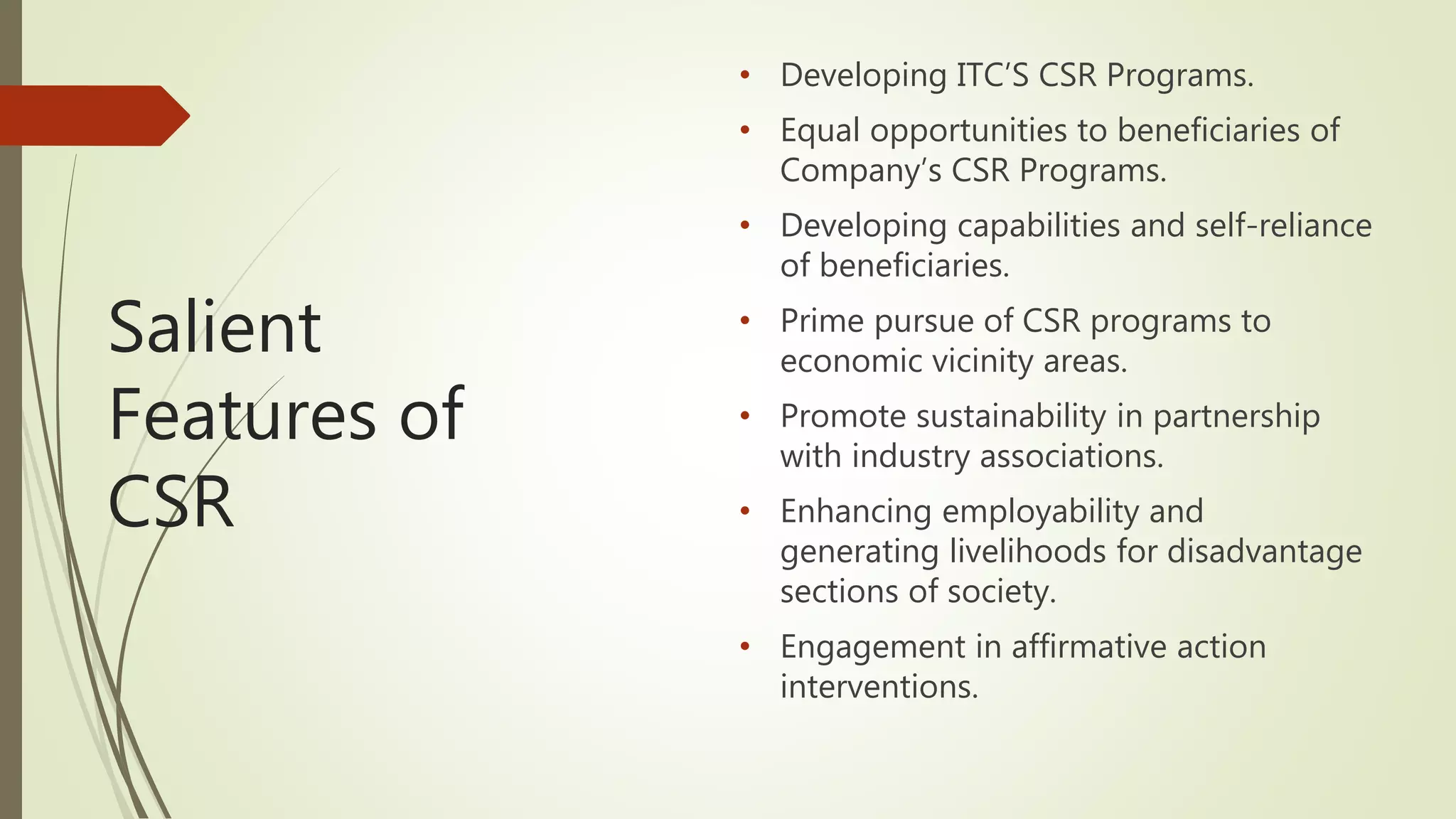 Corporate social responsibility (ITC limited) | PPTX