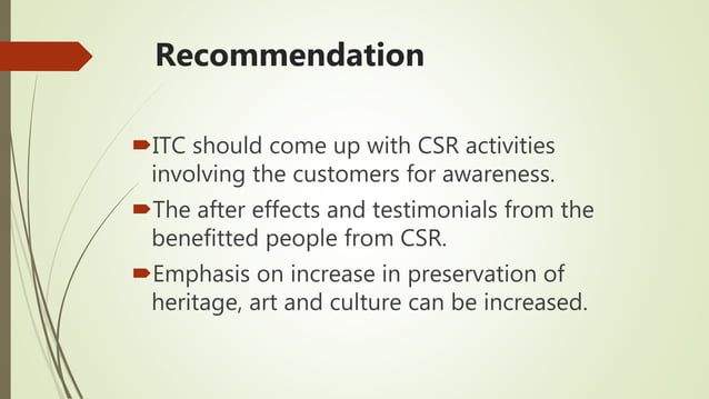 Corporate social responsibility (ITC limited) | PPTX