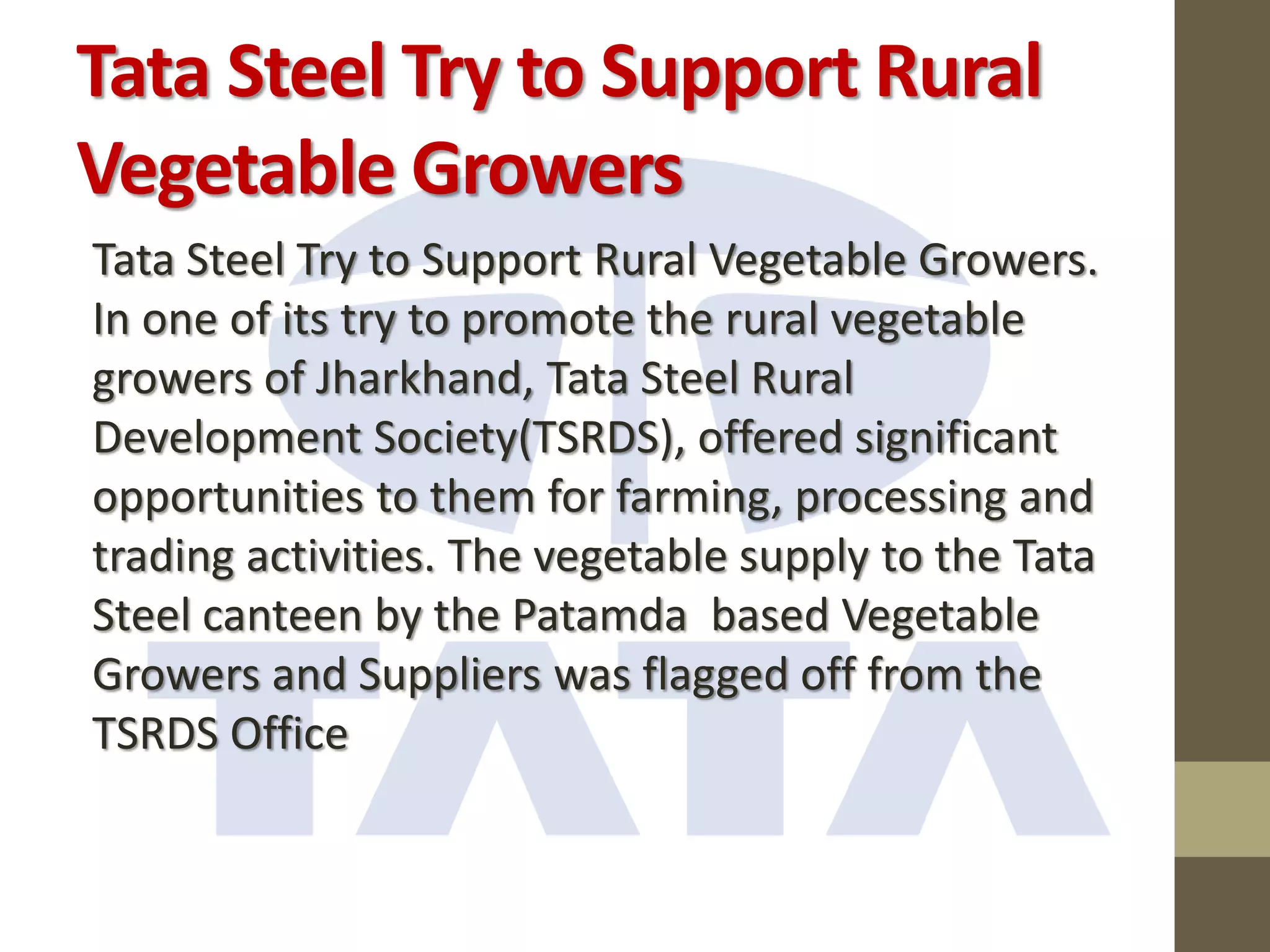 Corporate social responsibility of TATA | PPTX