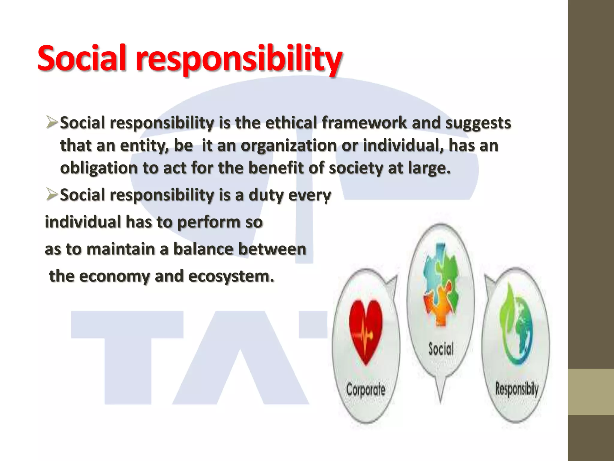 Corporate social responsibility of TATA | PPTX