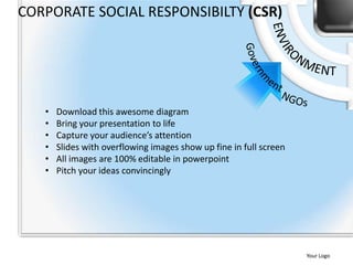 Corporate social responsibility powerpoint presentation templates | PPT