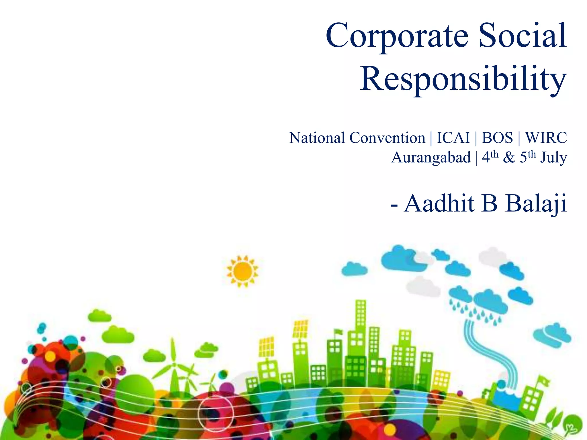 Corporate social responsibility PPT | 2015 | PPTX