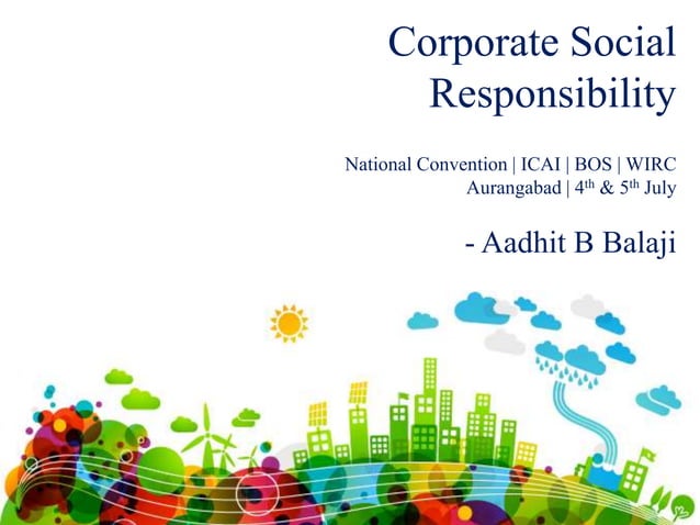 Corporate social responsibility PPT | 2015 | PPTX | Business Accounting ...