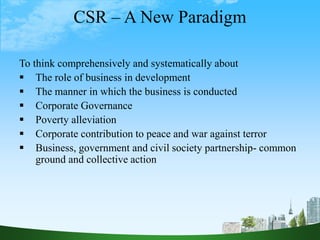 Corporate social responsibility | PPT | Business | Business and Finance