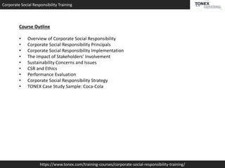 Most Popular Corporate Social Responsibility (CSR) Training - Tonex ...