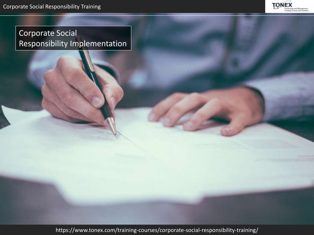Most Popular Corporate Social Responsibility (CSR) Training - Tonex ...