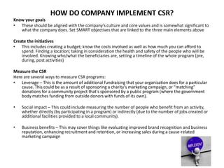 Corporate social responsibility infosys | PPTX