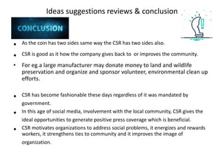 Corporate social responsibility infosys | PPTX