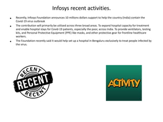 Corporate social responsibility infosys | PPTX