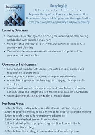 Strategic Thinking program | PDF
