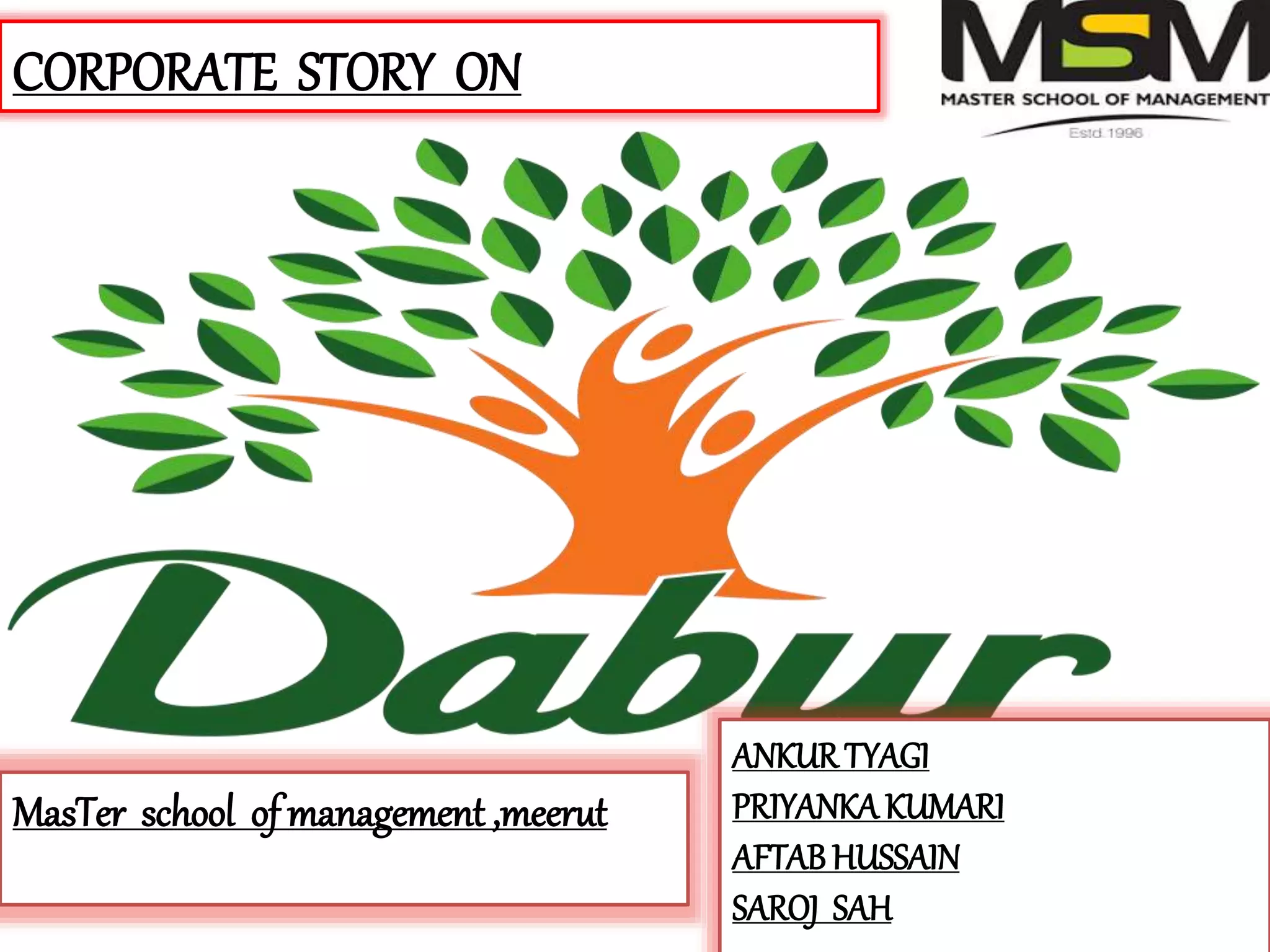 Corporate story on dabur | PPTX
