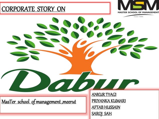 Corporate story on dabur | PPT