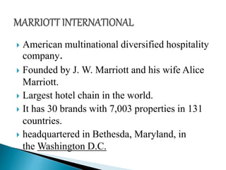 Corporate story telling of Marriott International | PPTX