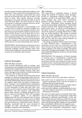 Corporate strategy and parenting theory | PDF